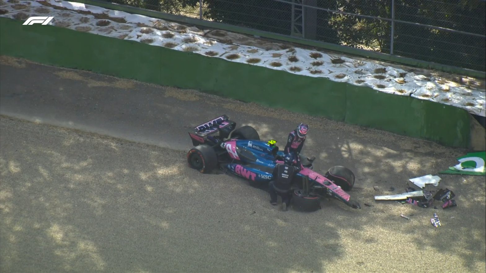 Los choques de Yuki Tsunoda y Franco Colapinto en el GP de Imola
