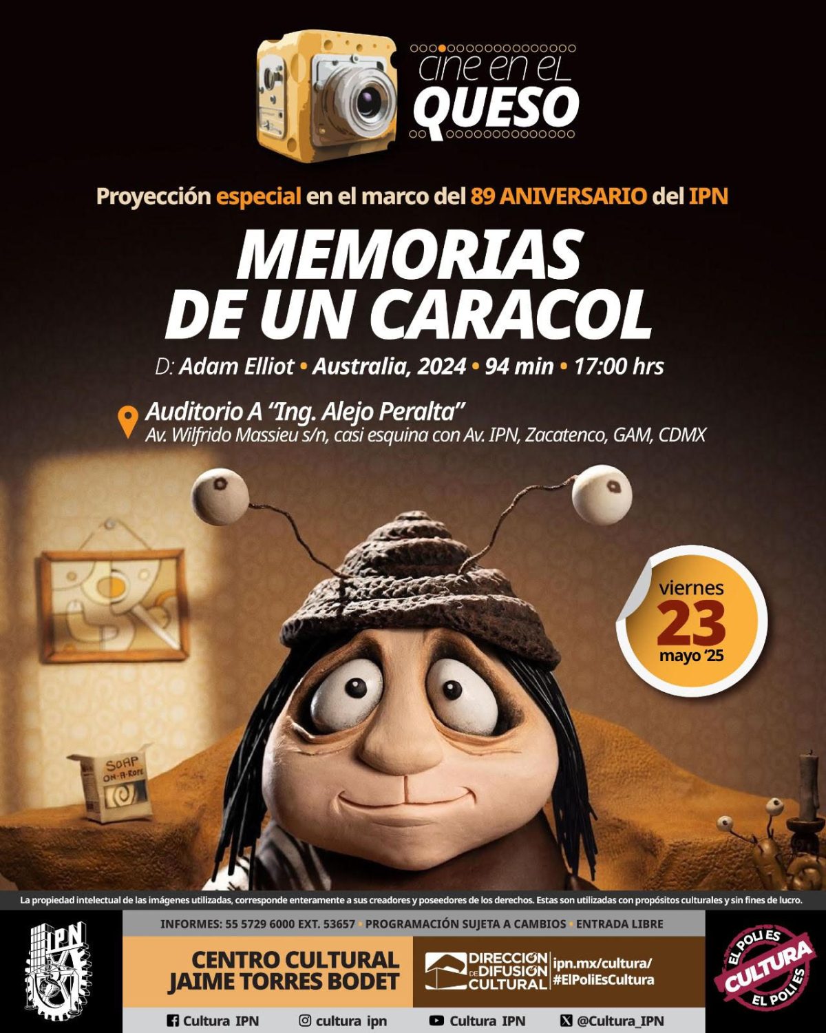 IPN tendrá proyección especial de 'Memorias de un Caracol'