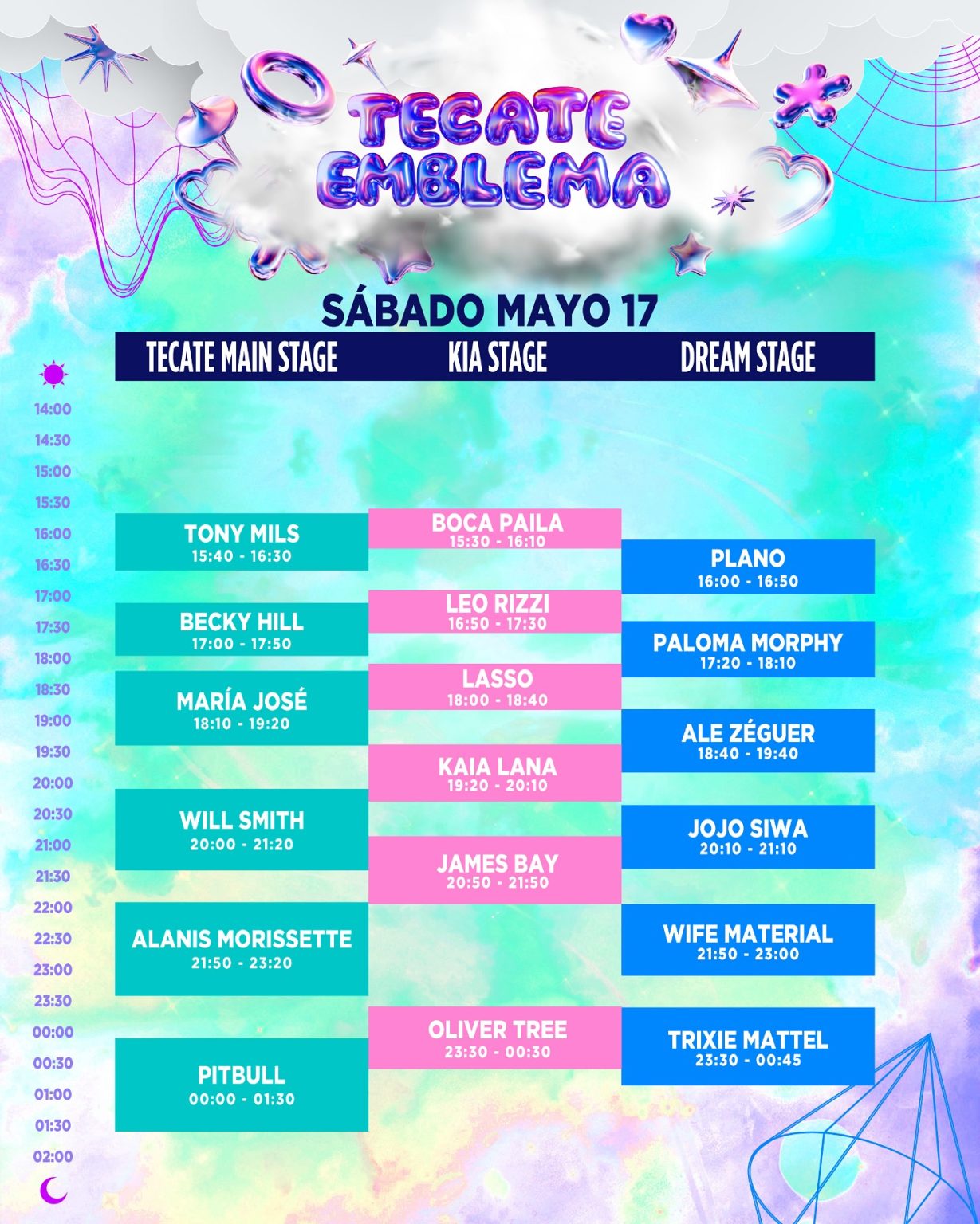 Tecate Emblema 2025: Horarios, cartel y más del sábado 17 de mayo - Sopitas.com