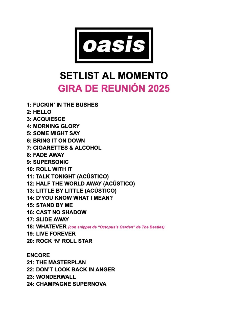 Oasis 2025 en vivo: El minuto a minuto de los conciertos en México