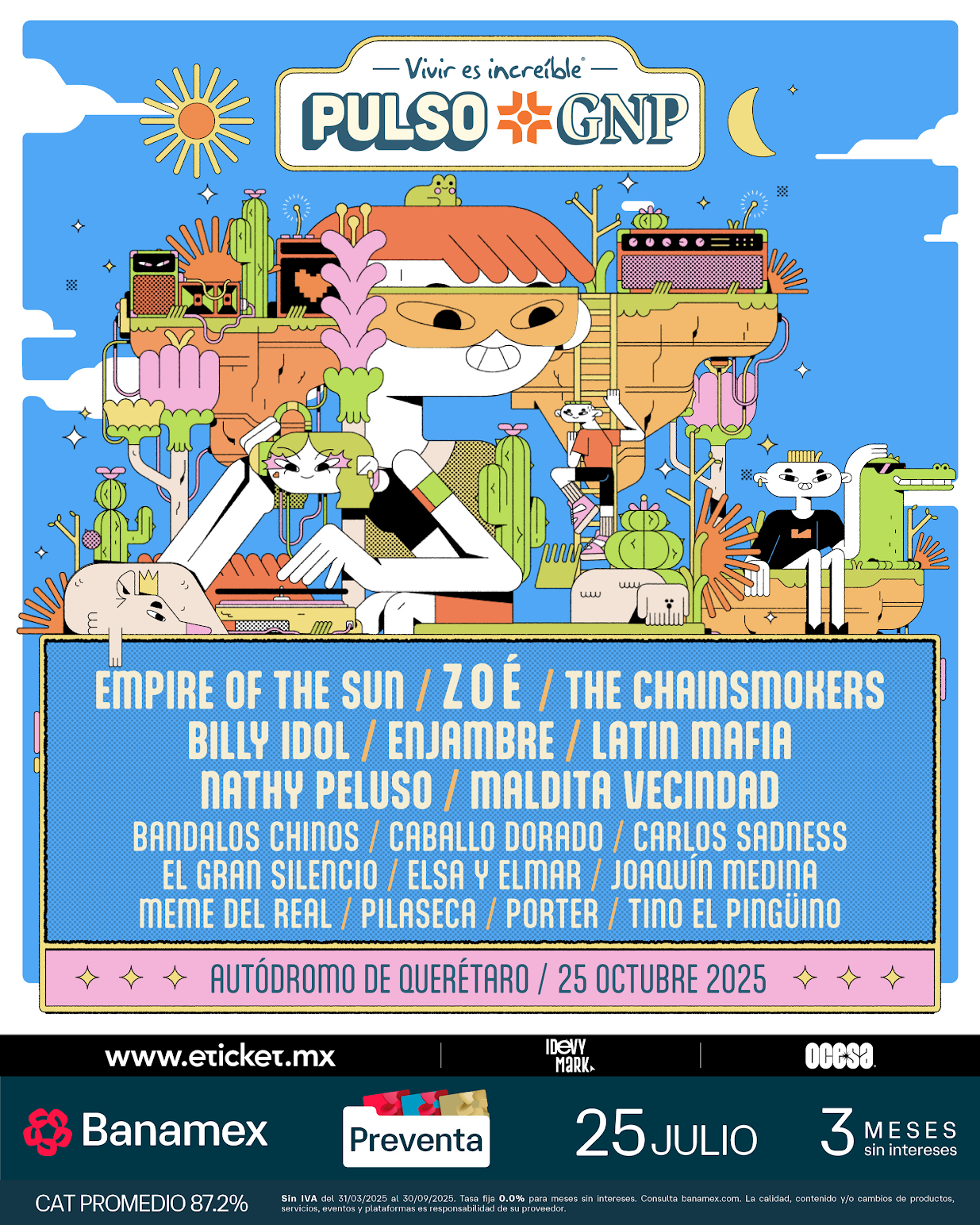 Pulso GNP 2025: Lineup, fecha y todo lo que debes saber del festival en Querétaro