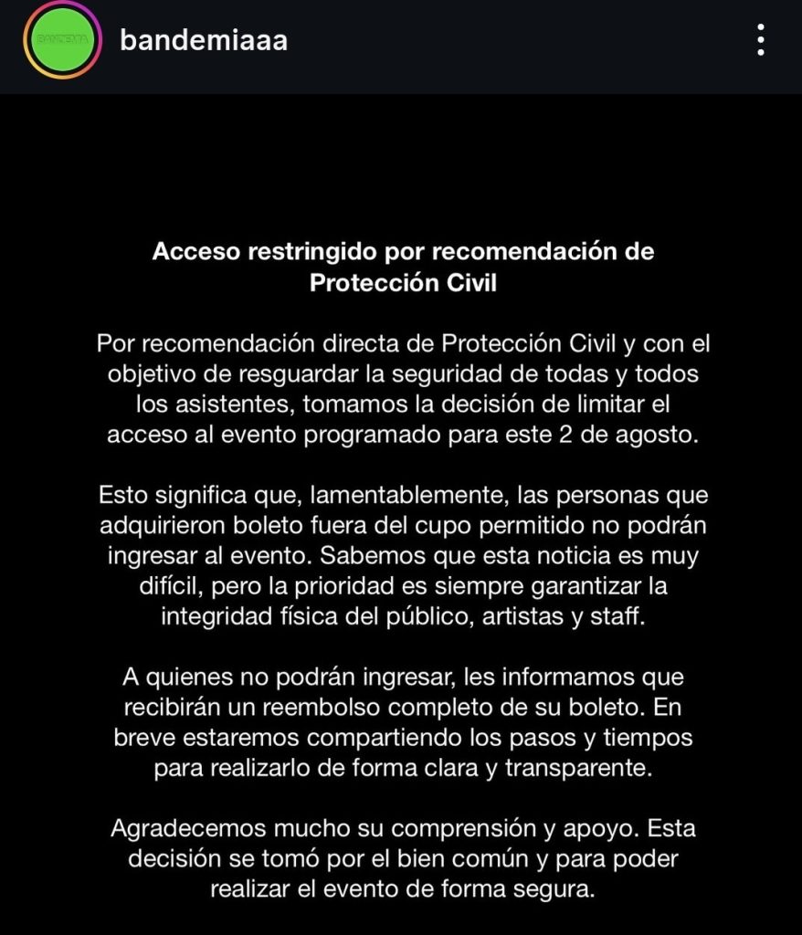 Denuncian serias irregularidades en Festival Bandemia; esto sabemos