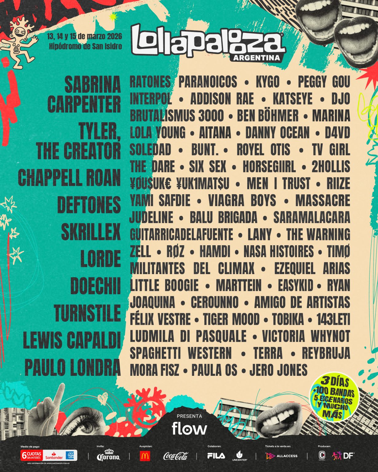 ¡De primera! Lollapalooza y su lineup para Argentina, Brasil y Chile