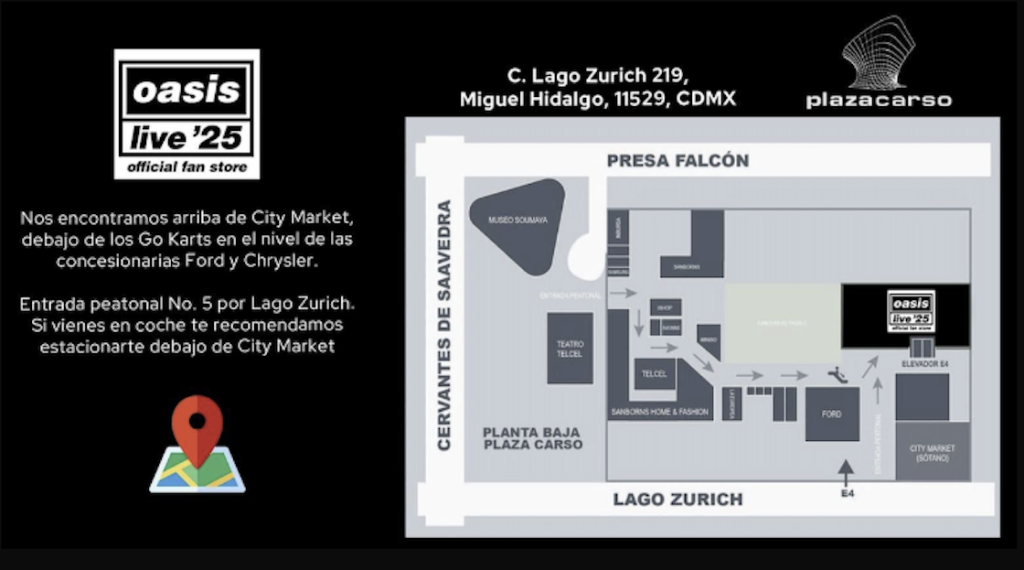 Abre Oasis Fan Store México: Cómo llegar, precios de merch y toda la ...