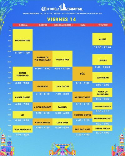 Corona Capital 2025: Horarios ACTUALIZADOS, actos nuevos y boletos