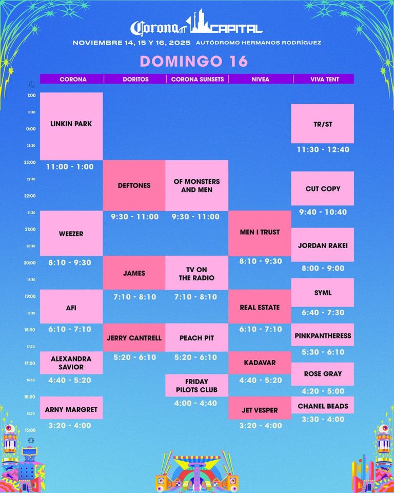 Corona Capital 2025: Horarios ACTUALIZADOS, actos nuevos y boletos