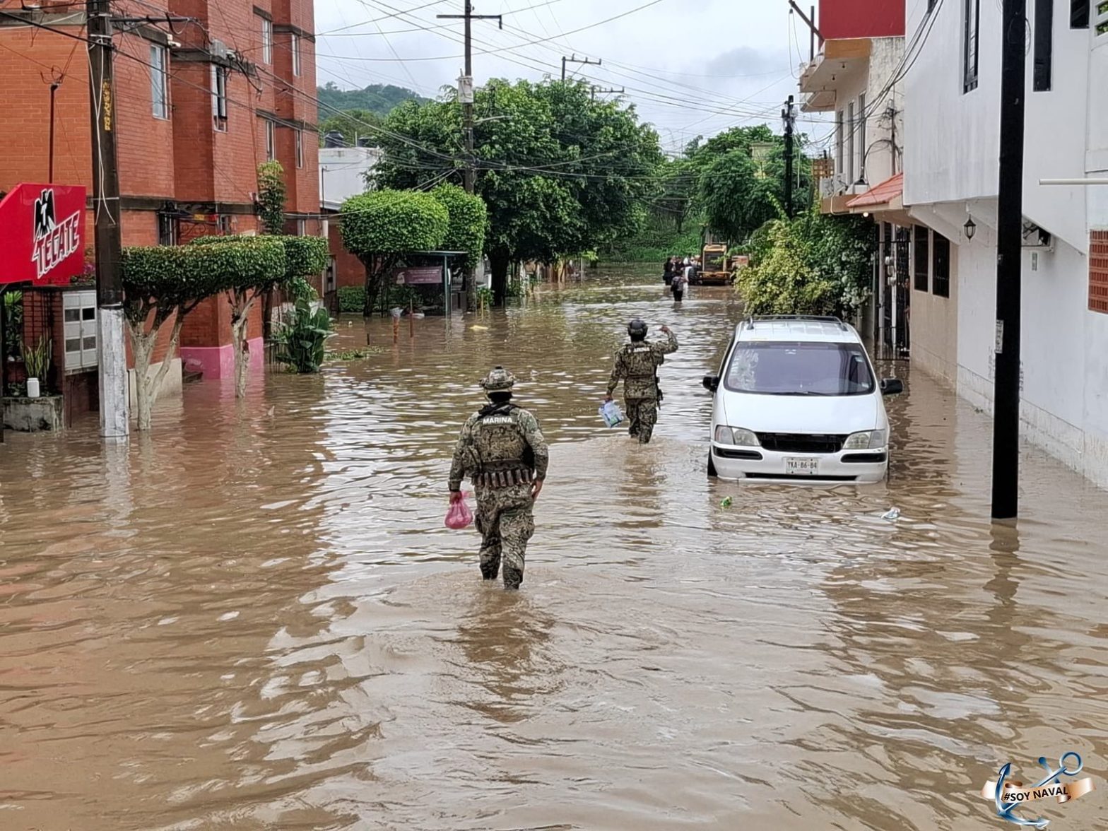 Los videos que muestran lo terrible de las inundaciones en Poza Rica