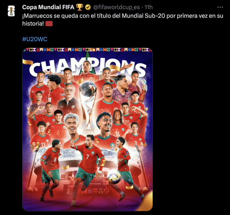 ¡Marruecos campeón del Mundial Sub 20!: 2-0 a Argentina