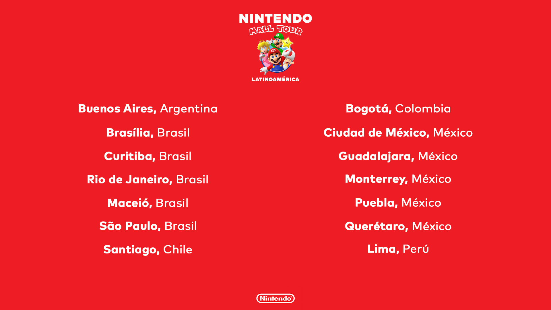 ¡Prepárate para jugar con el Nintendo Mall Tour Latinoamérica!