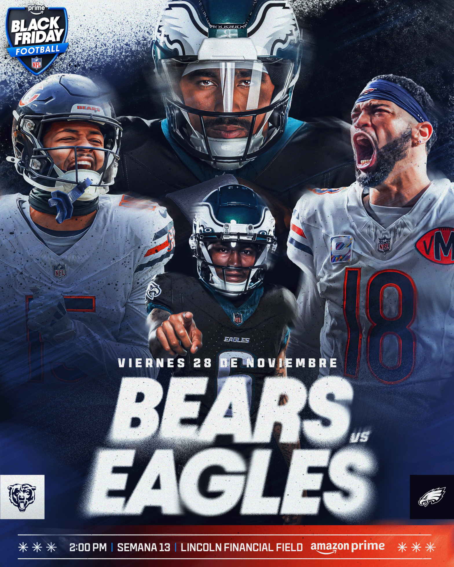 ¡Maratón de NFL! Aquí la agenda para ver en vivo los juegos de Thanksgiving 2025 y Black Friday