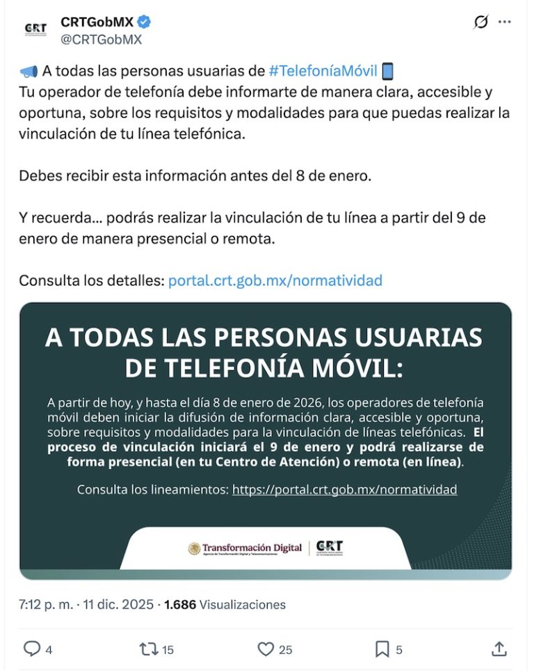Registro obligatorio de líneas celulares en México: Requisitos y cómo ...