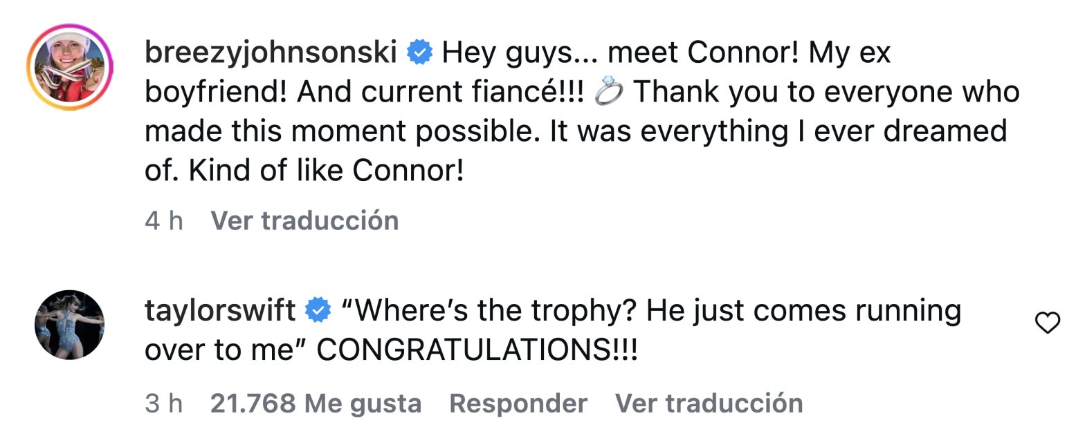 Taylor Swift felicita a Breezy Johnson por su compromiso en los Juegos ...