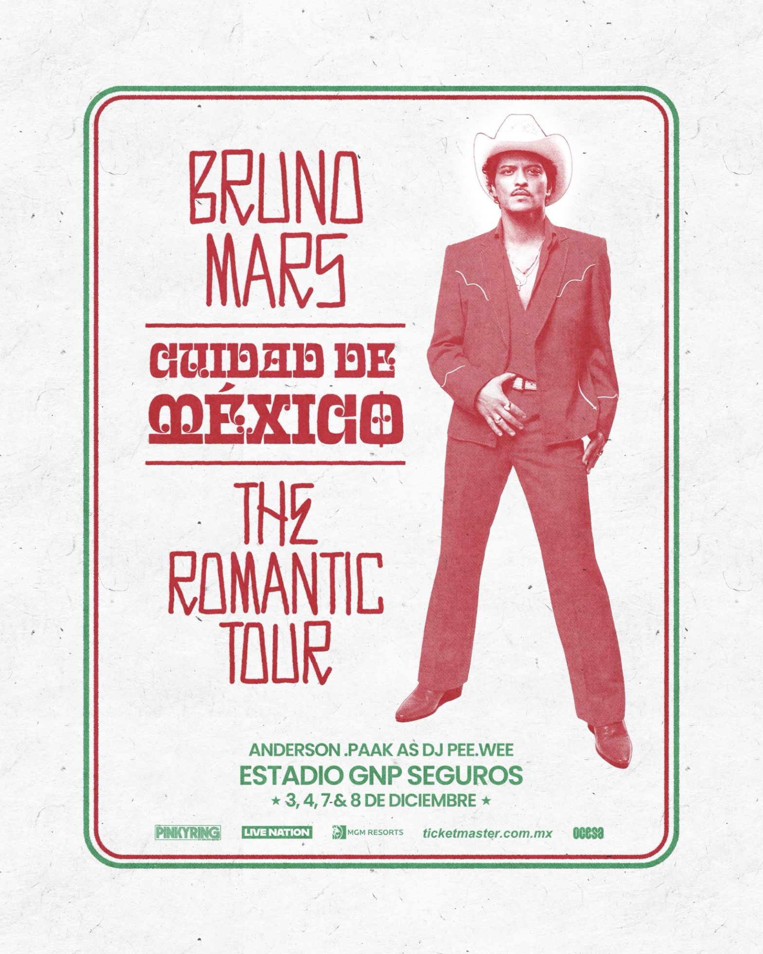 ¡Bruno Mars en México! Registro, preventa y toda la información para ...