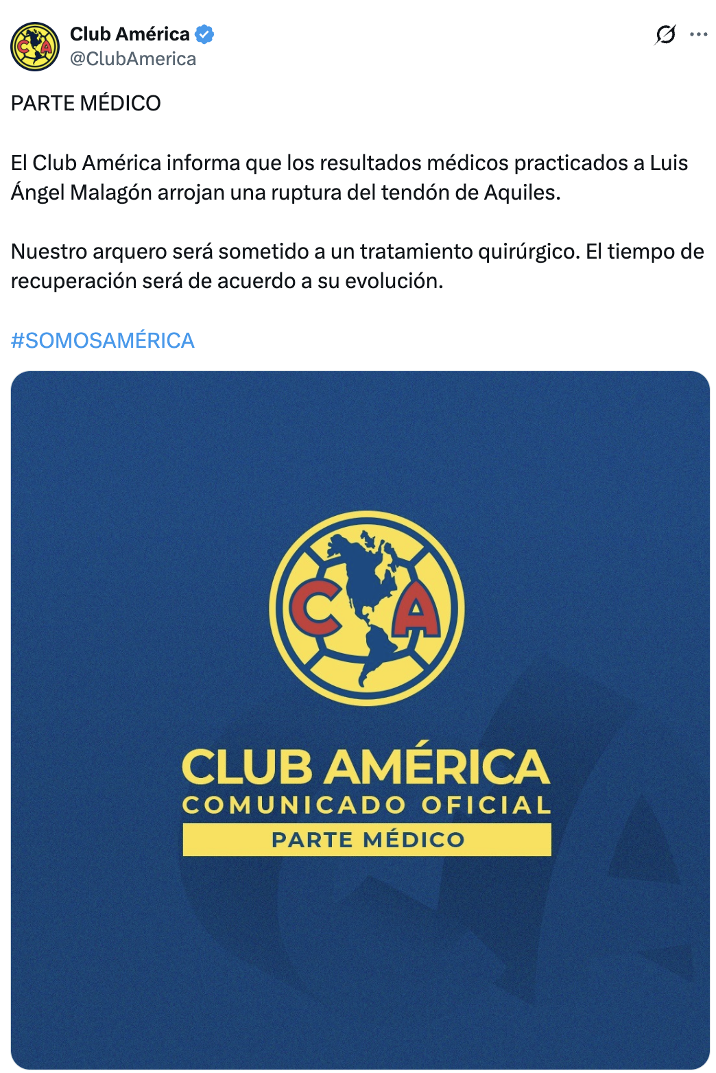 Malagón se pierde el Mundial 2026: Estará fuera de 6 a 8 meses