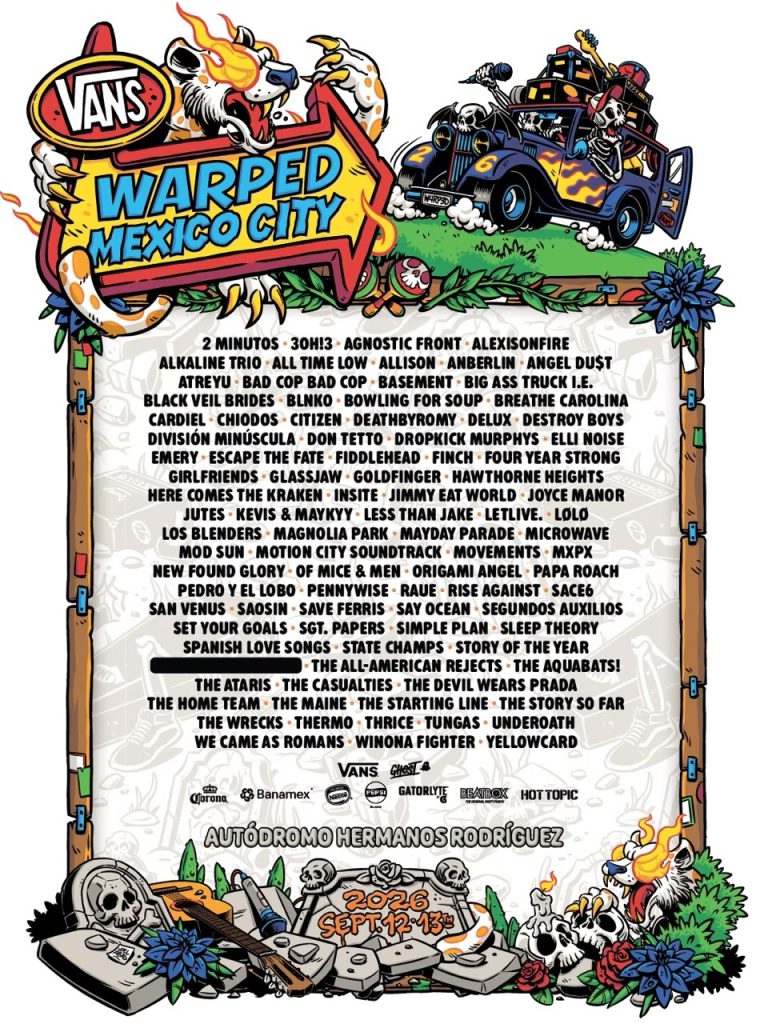 Vans Warped Tour México 2026: Cartel completo, fechas y más