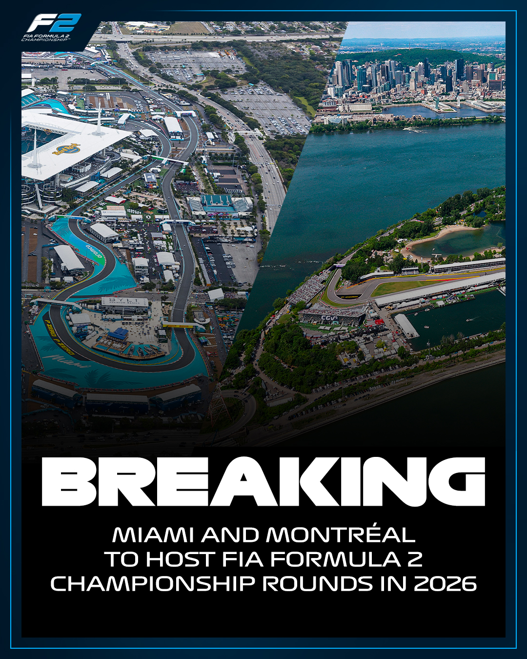 F2 hará su debut en Miami y Montreal: Repondrán carreras canceladas