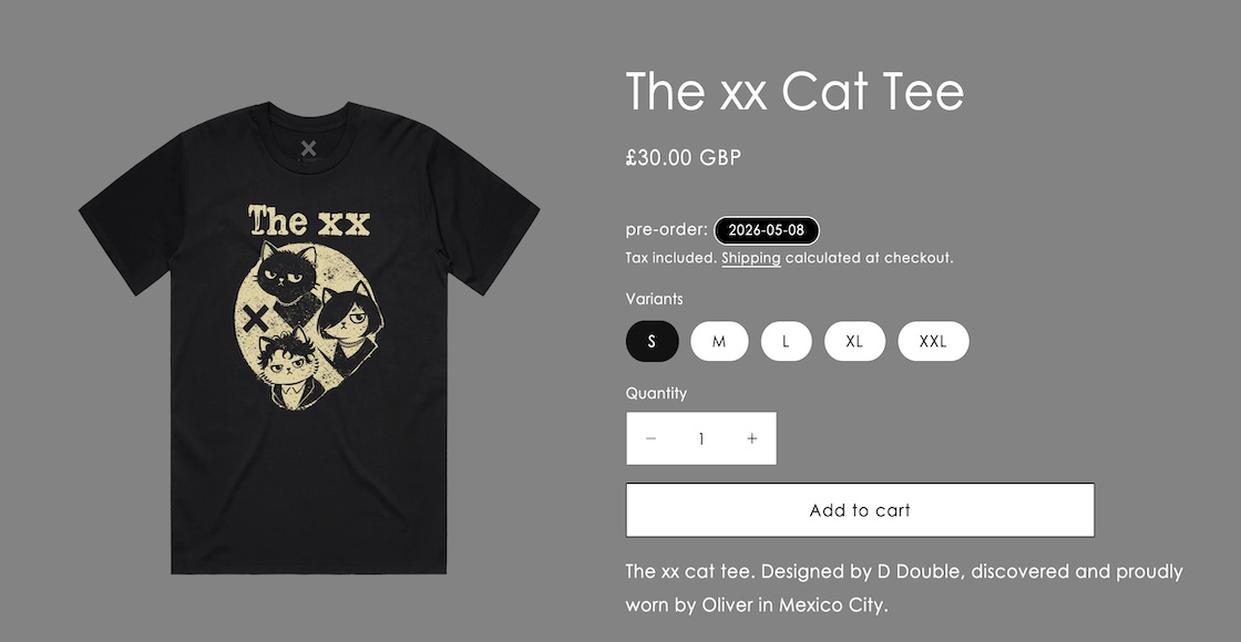 Se hizo canon: Playera pirata de The XX ya se vende en la tienda oficial