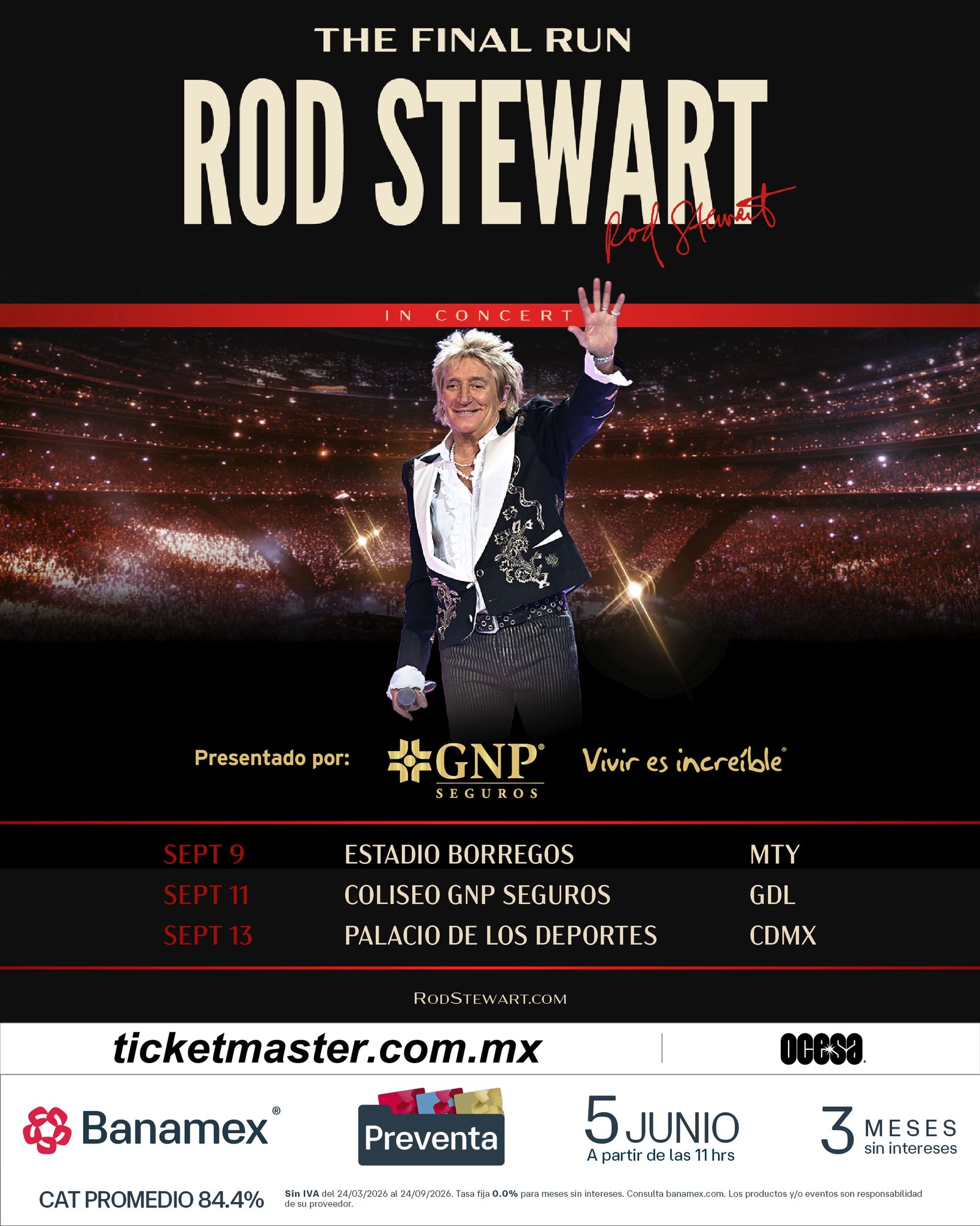 Rod Stewart anuncia 3 conciertos en México; checa fechas y más